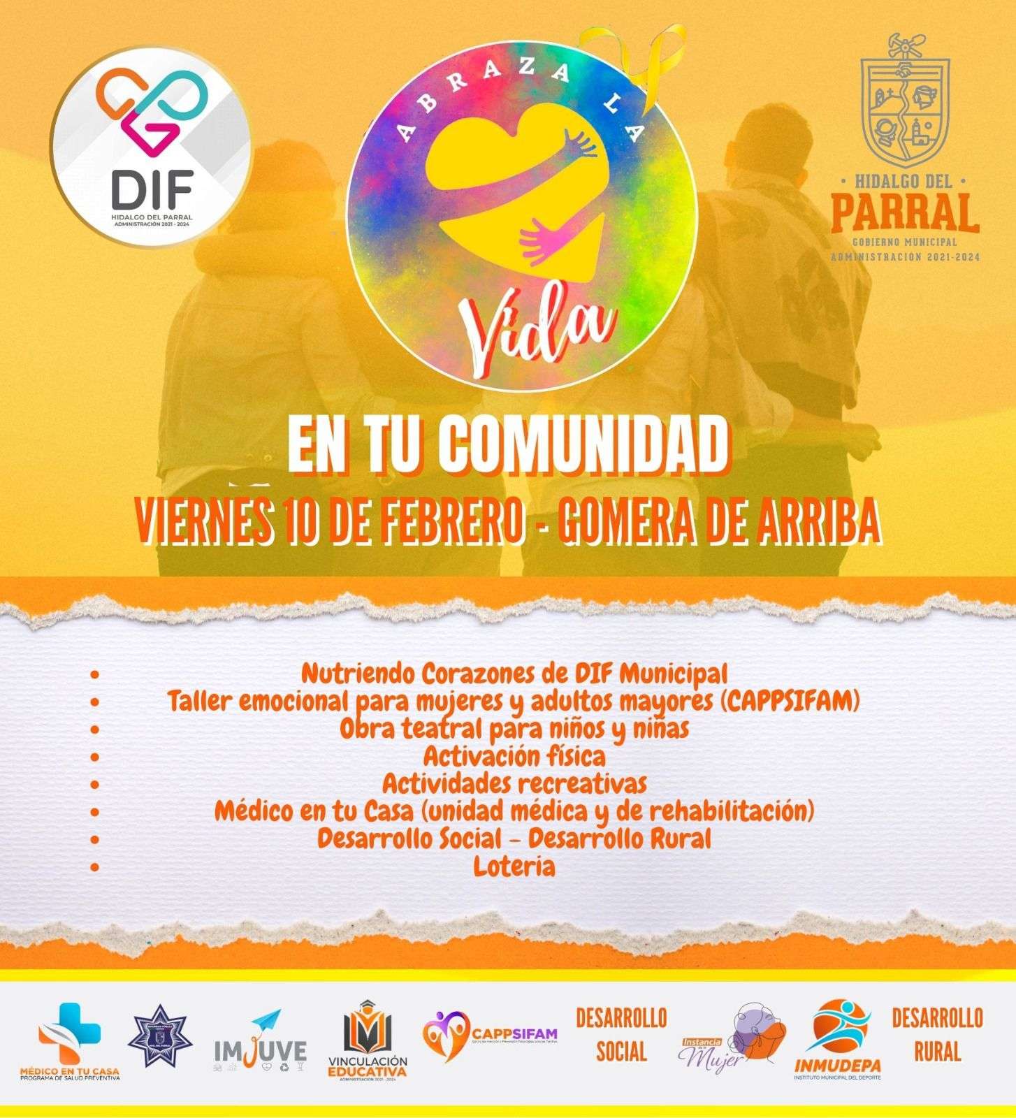 Programa Abraza la Vida llega a la zona rural | El Bordo