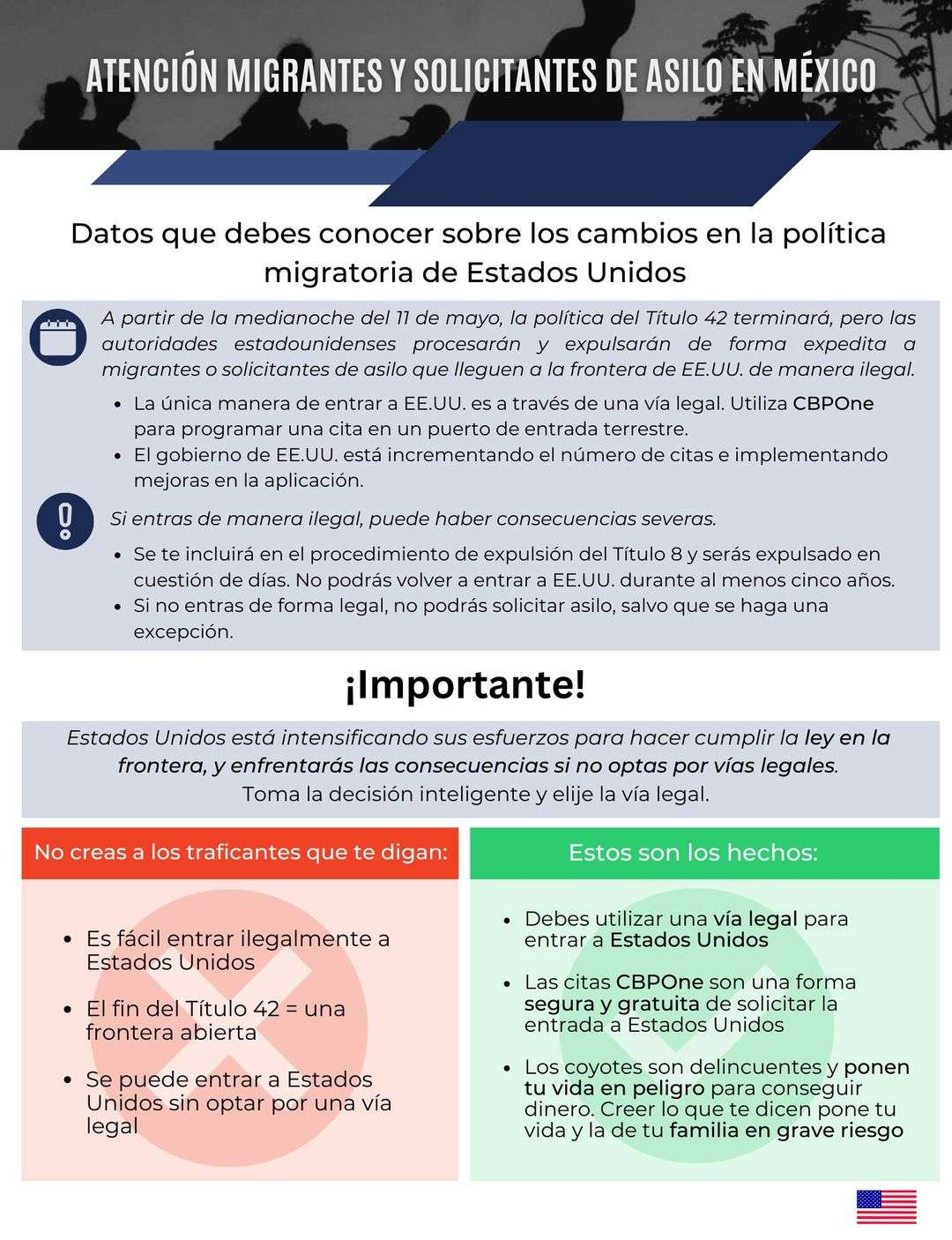 Difunde EU nuevas medidas tras vencer el Título 42 | El Bordo