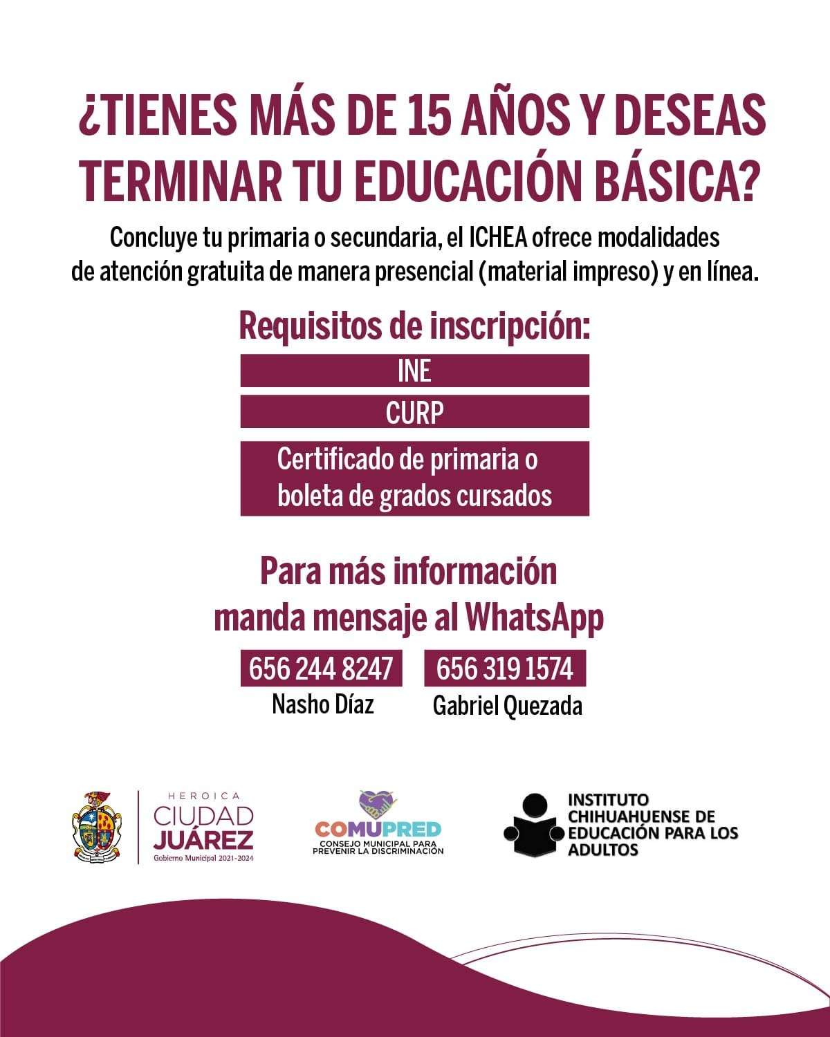 Se suma COMUPRED a campaña del ICHEA para que concluyan educación ...