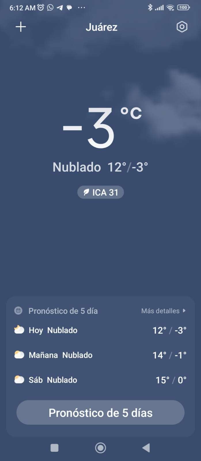 Amanece Juárez a -3 grados centígrados | El Bordo